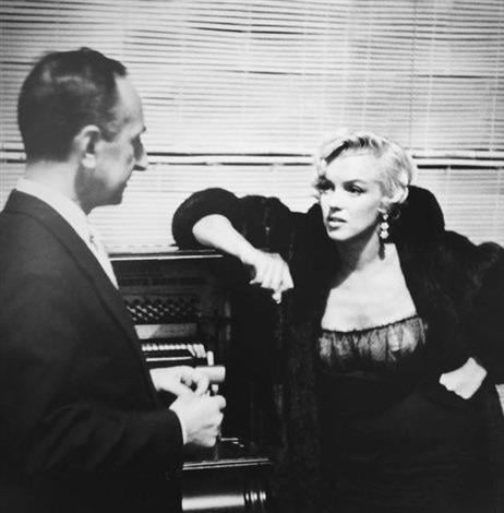 Marilyn Monroe with Leonard Lyons (New York Post Columnist), 1954 ...
