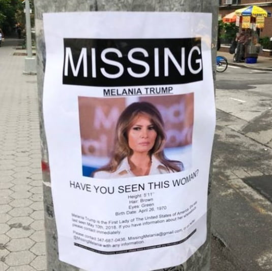 "Missing Melania" - the other Trump nickname - 9GAG