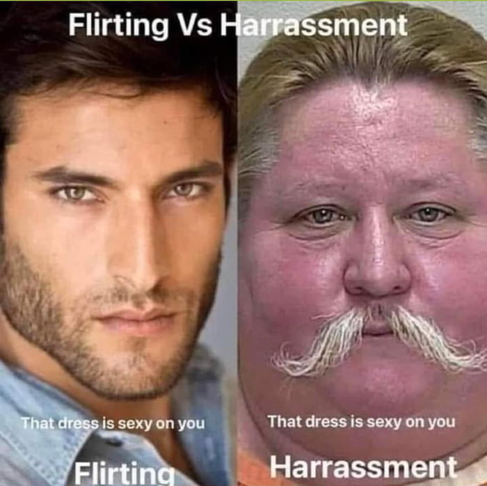 Flirting vs harassment - 9GAG