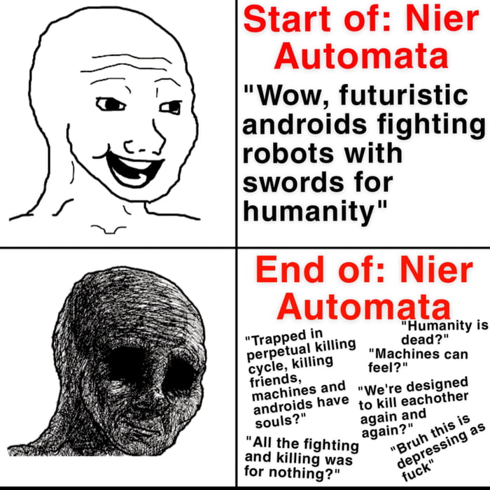 Came for android lady and sword fighting, didnt expect the feels. - 9GAG