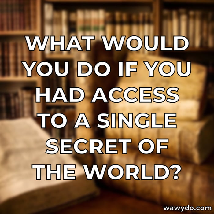 What would you do if you could learn everything about a single secret of the world, from any era ...