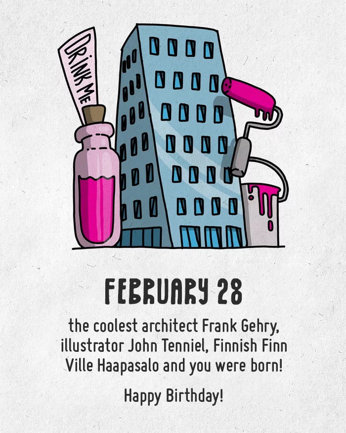 Calendar "Happy Birthday" February 28 - 9GAG