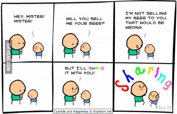 Sharing is caring. - 9GAG