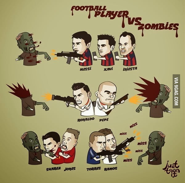 Zombies VS Football Players - 9GAG