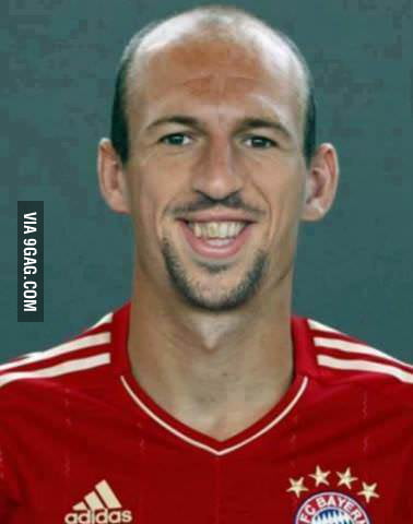 The result of mixing up Franck Ribery & Arjen Robben.. - 9GAG