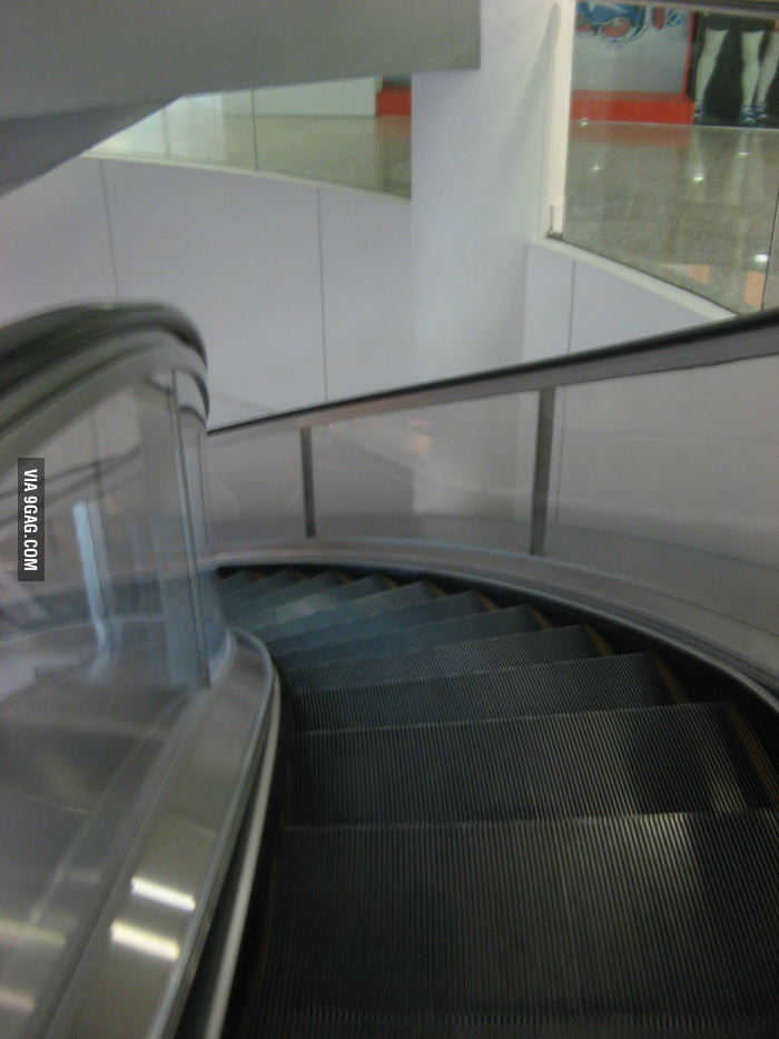 Have you every seen a curved escalator? - 9GAG