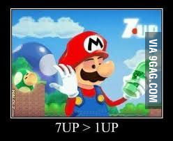 7UP>1UP - 9GAG