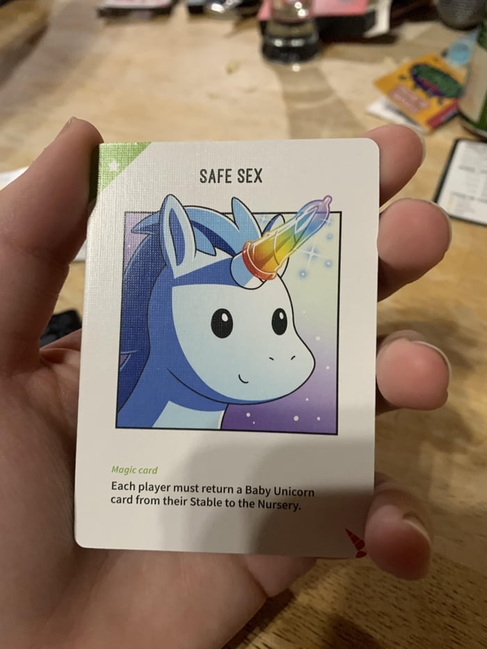 A card from Unstable Unicorns. (From the makers of Exploding Kittens ...