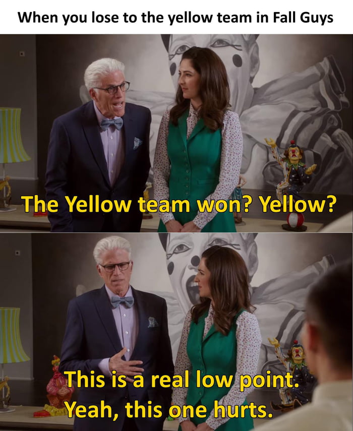 Wait, the yellow team's not supposed to win - 9GAG