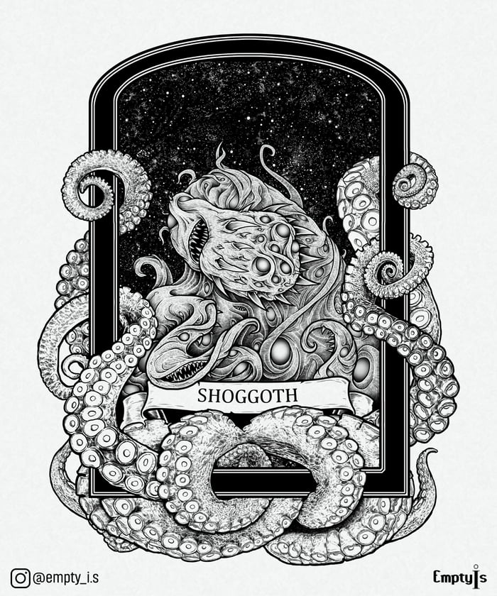 Here's my drawing of a Shoggoth - 9GAG