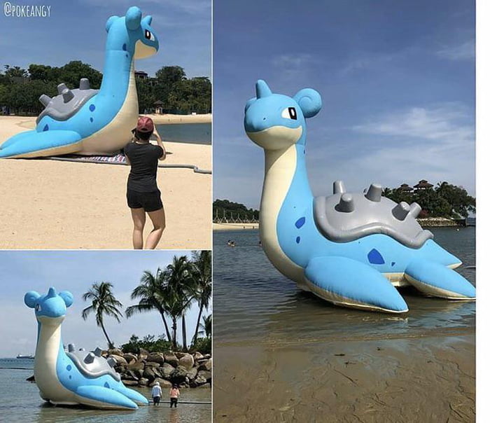 Who wants to surf Giant inflatable Lapras - 9GAG