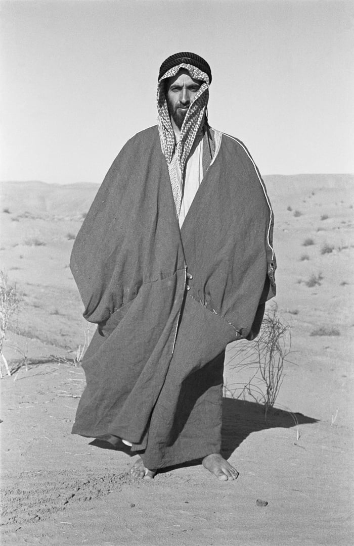 Sheikh Zayed (founder of the United Arab Emirates) in the Arabian ...