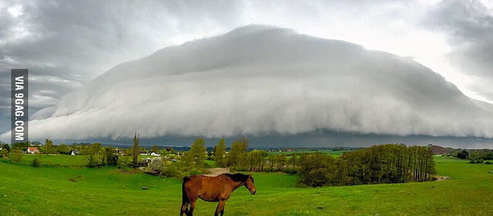 Daunting wall of clouds - 9GAG