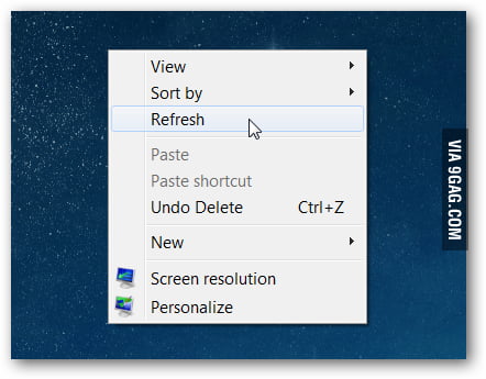 Before there was 9GAG there was "right click > refresh" addiction - 9GAG