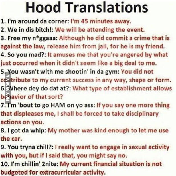 Hood Translations. - 9GAG