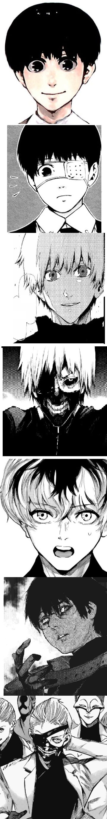 Kaneki Ken/Haise Sasaki Transformation. - 9GAG