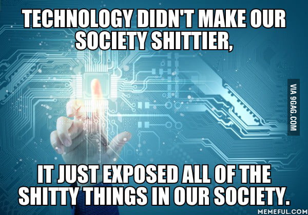 Also the same reason why crime rates are going down but it seems as if ...