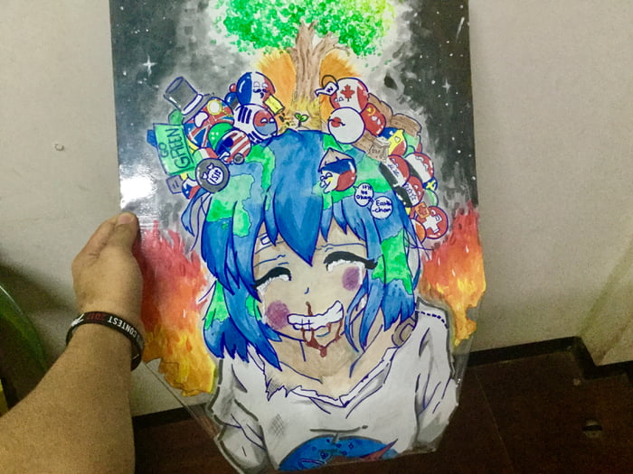 One of my students made this as his project in our lesson about global ...