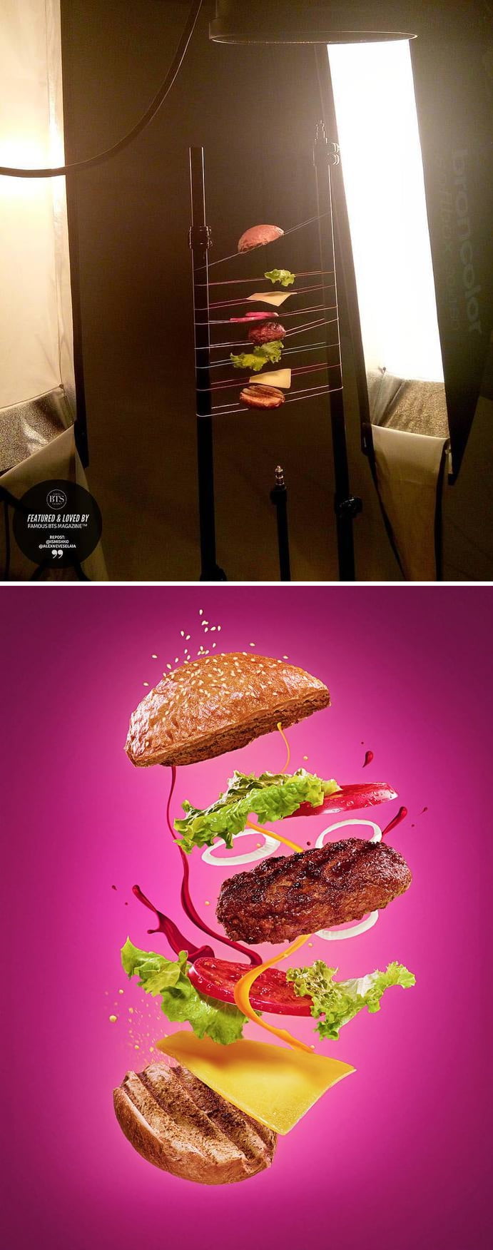Creating a burger ad shot - 9GAG