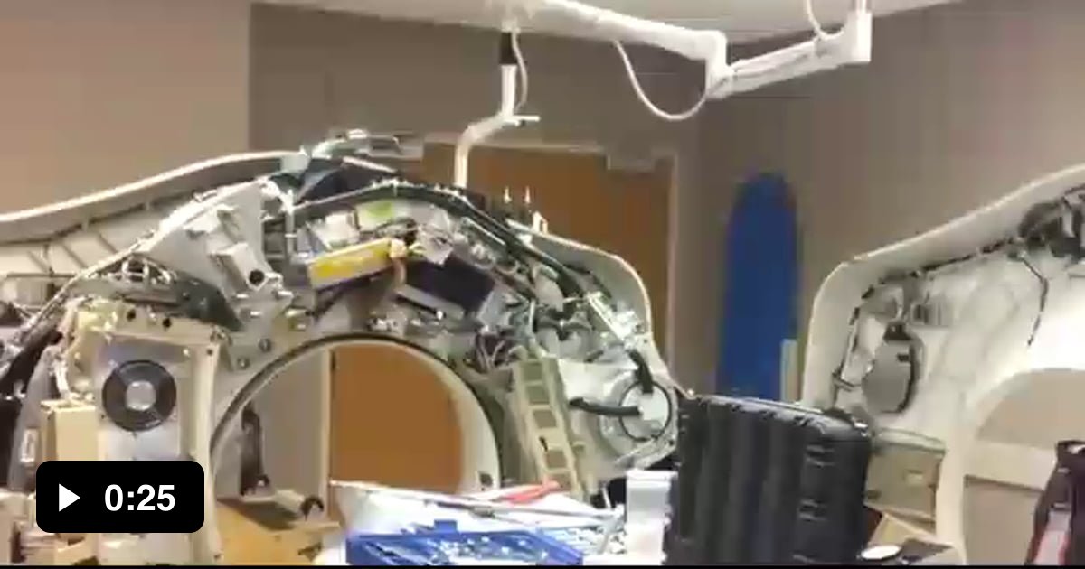 Here is CT Scanner spinning without cover. (Yeah, I saw that post) - 9GAG