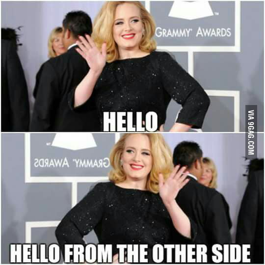Adele says hello - 9GAG