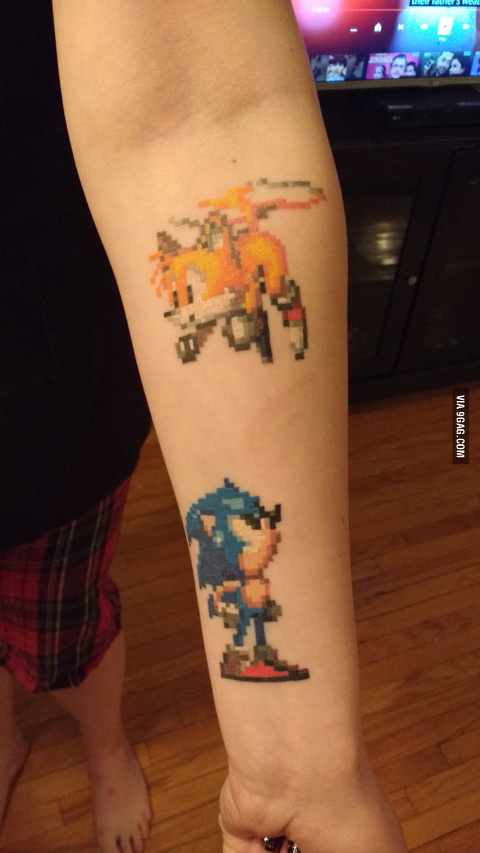 Sonic & Tails 16-Bit tattoo! - 9GAG