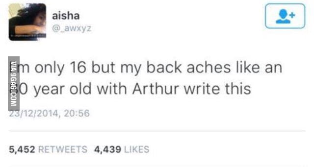 Arthur write this - 9GAG
