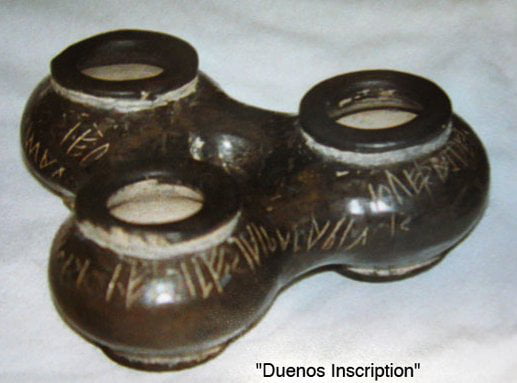 Duenos inscription from 6th Century B.C. NOT fidget spinners. - 9GAG