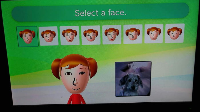 My sister made a mii for her dog and I'm laughing - 9GAG
