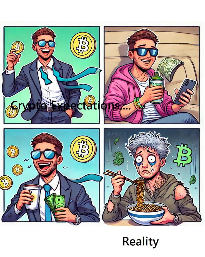 Crypto Expectations Vs reality - 9GAG