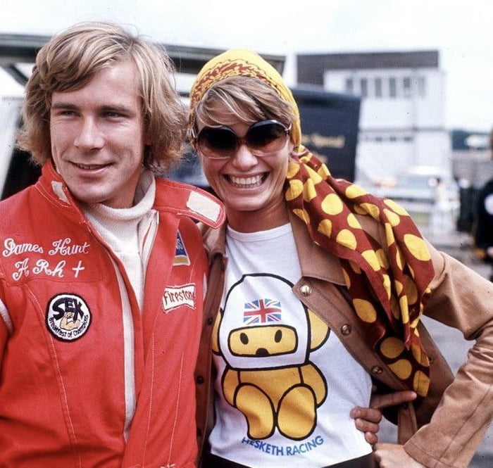 British racing driver James Hunt with his girlfriend Suzy, 1977 - 9GAG