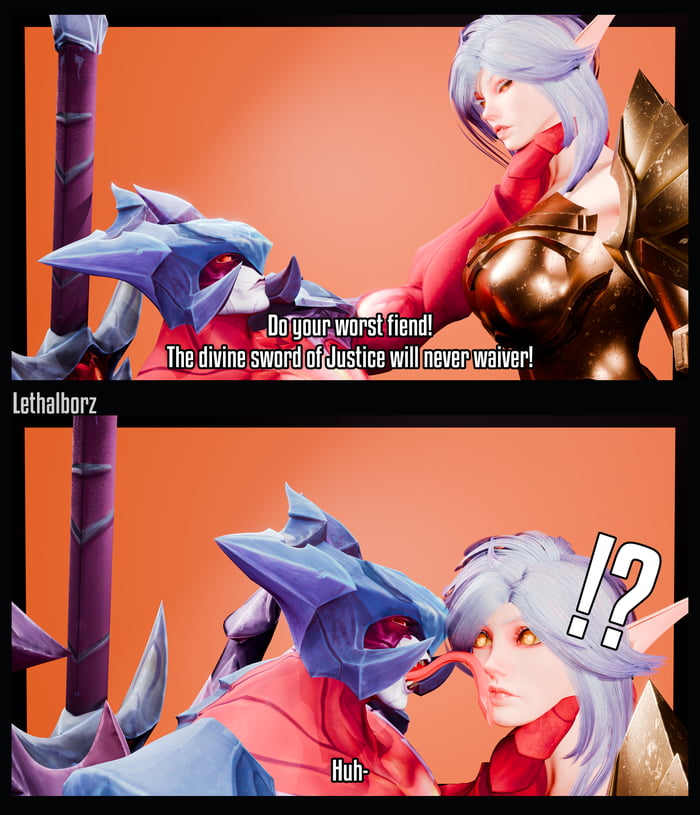 Aatrox vs Kayle. The Devious lick - 9GAG