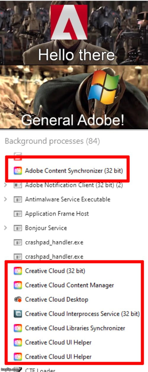 You can't beat him. Adobe has more arms - 9GAG