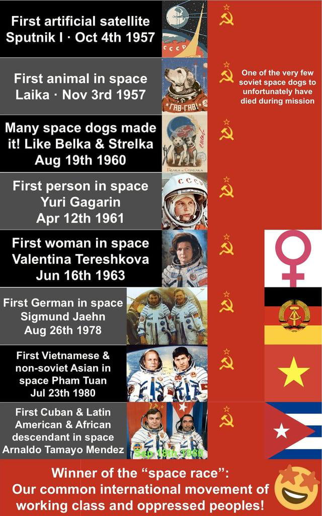 A cool guide to the space achievements of the Soviet Union - 9GAG