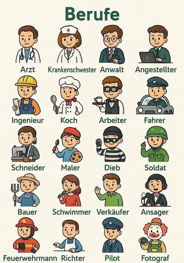 Learning about professions in german language, and thinking what I ...