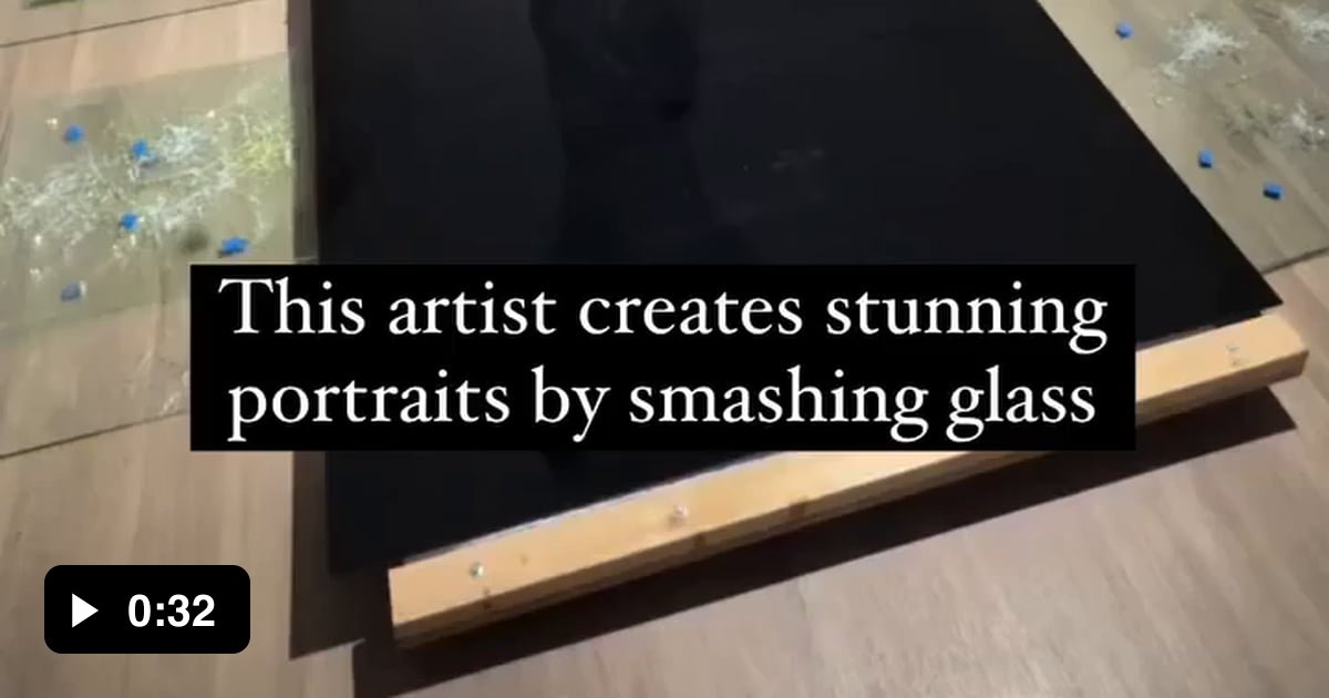 Fascinating art from a guy smashing glass 🤯 - 9GAG