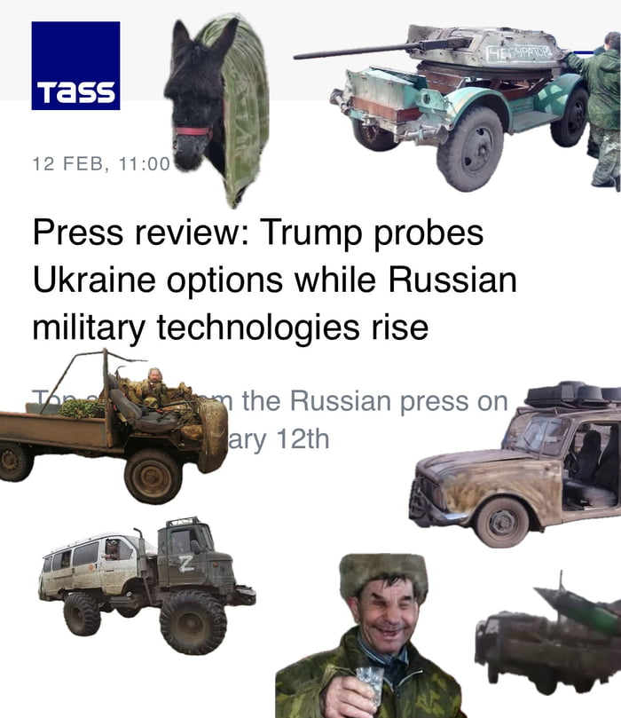 Russian military technologies "rise". I love the humour in their news ...