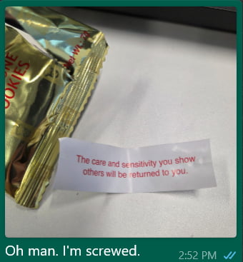 Scary fortune cookie - 9GAG