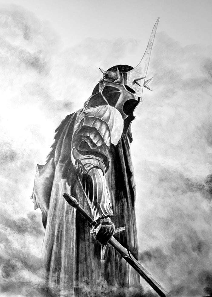 Graphite Drawing of the Witch King - 9GAG