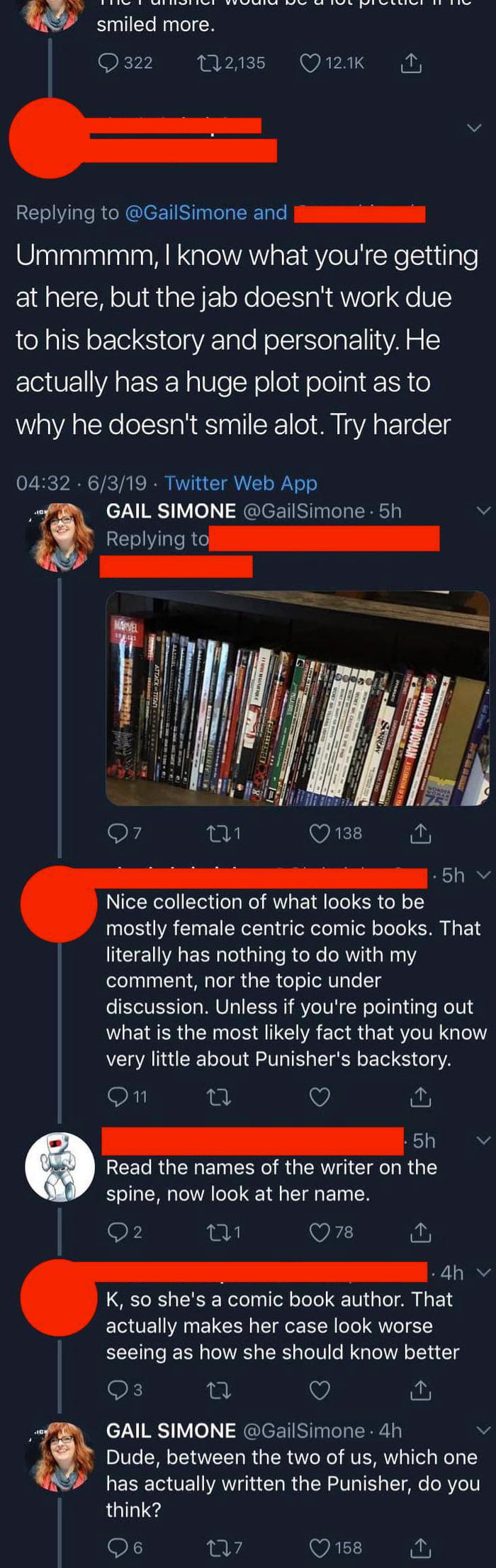 Gail Simone Destroys Comic Bro, Yo! - 9GAG