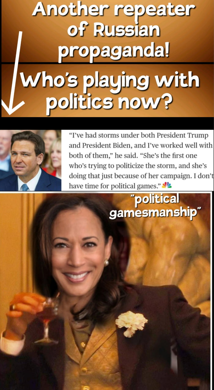 My GOD! She called 1st to see if you needed HELP. DeSantis didn't take the call. SO WHO'S ...