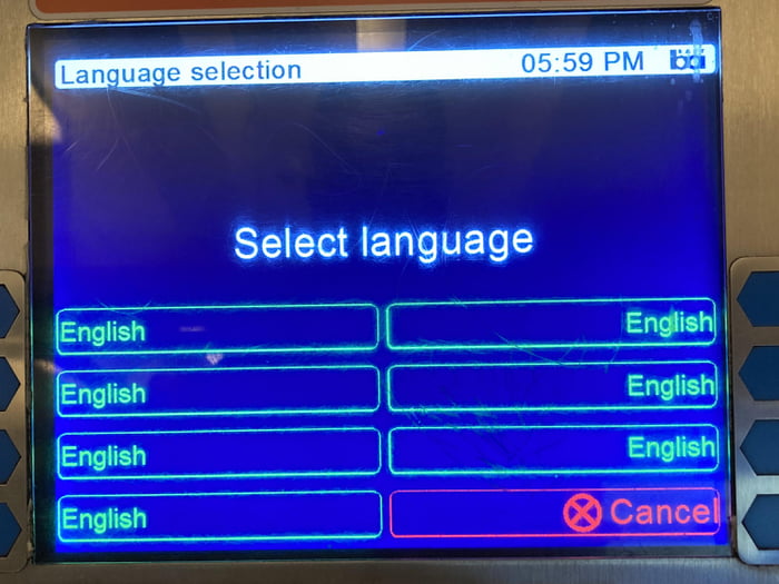 When the language selection screen is not feeling very selective - 9GAG