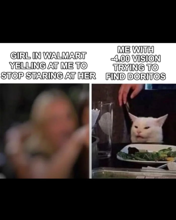 My natural gaze is just aggressive squinting. - 9GAG