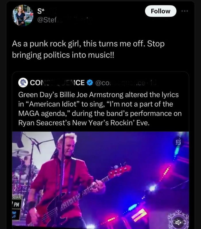 Punk is always political, SMH - 9GAG