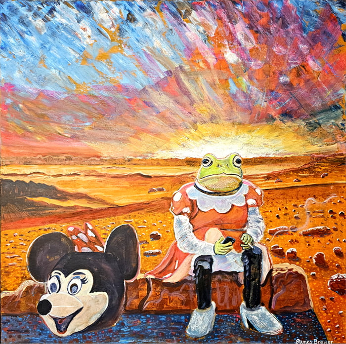 Acrylic painting on canvas. Artist James Brewer - 9GAG