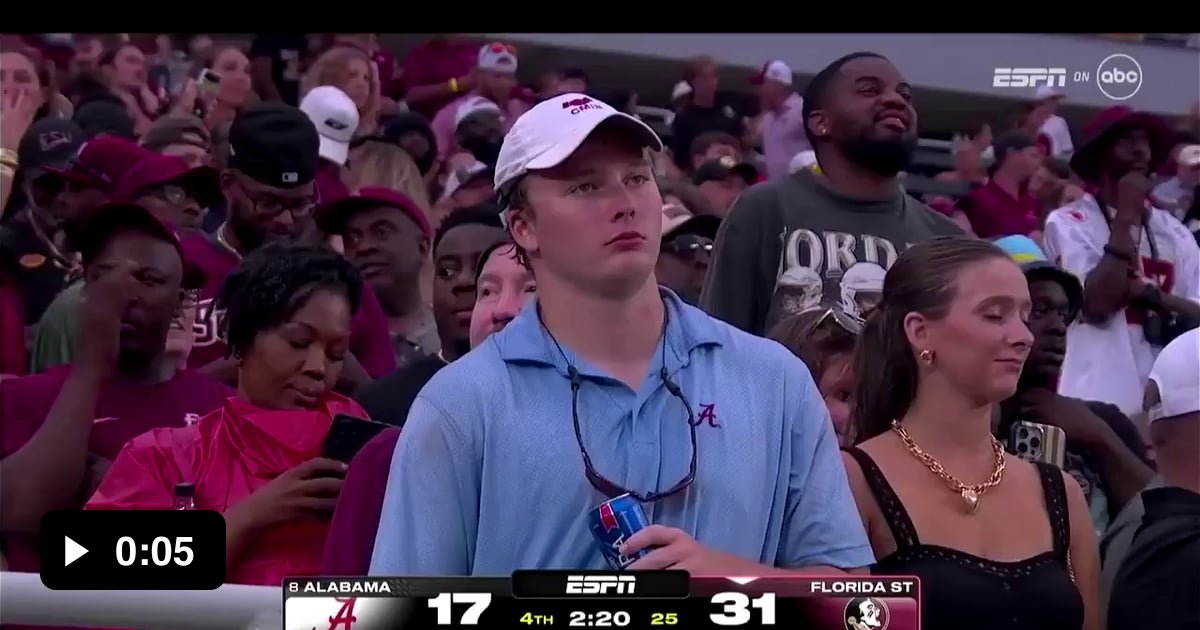 This Alabama fan is not having a good time - 9GAG