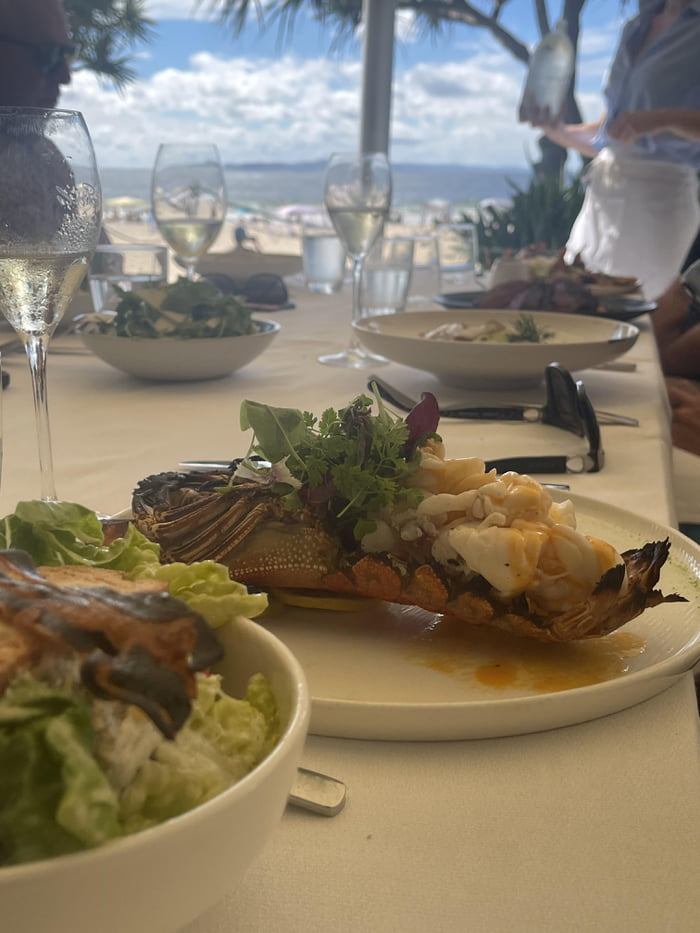 Butter Poached Moreton Bay Bug, Sauce From Shell, Caesar Salad. Sails ...