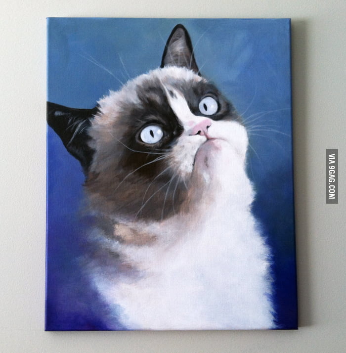 My Grumpy Cat Painting - 9GAG