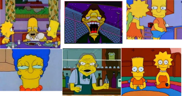 Front view of The Simpsons characters always looked incredibly creepy ...