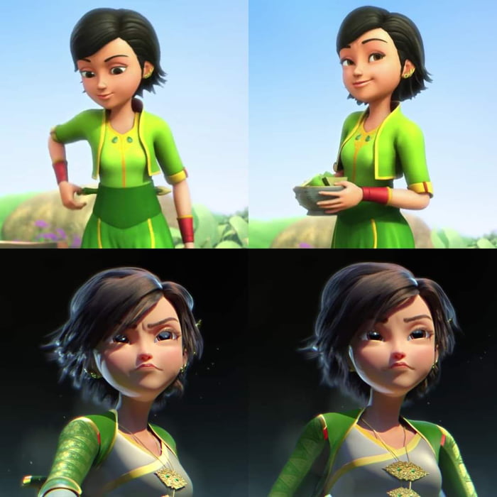 Beza grafik watak Puteri Kasturi 2014 vs 2022 - 9GAG